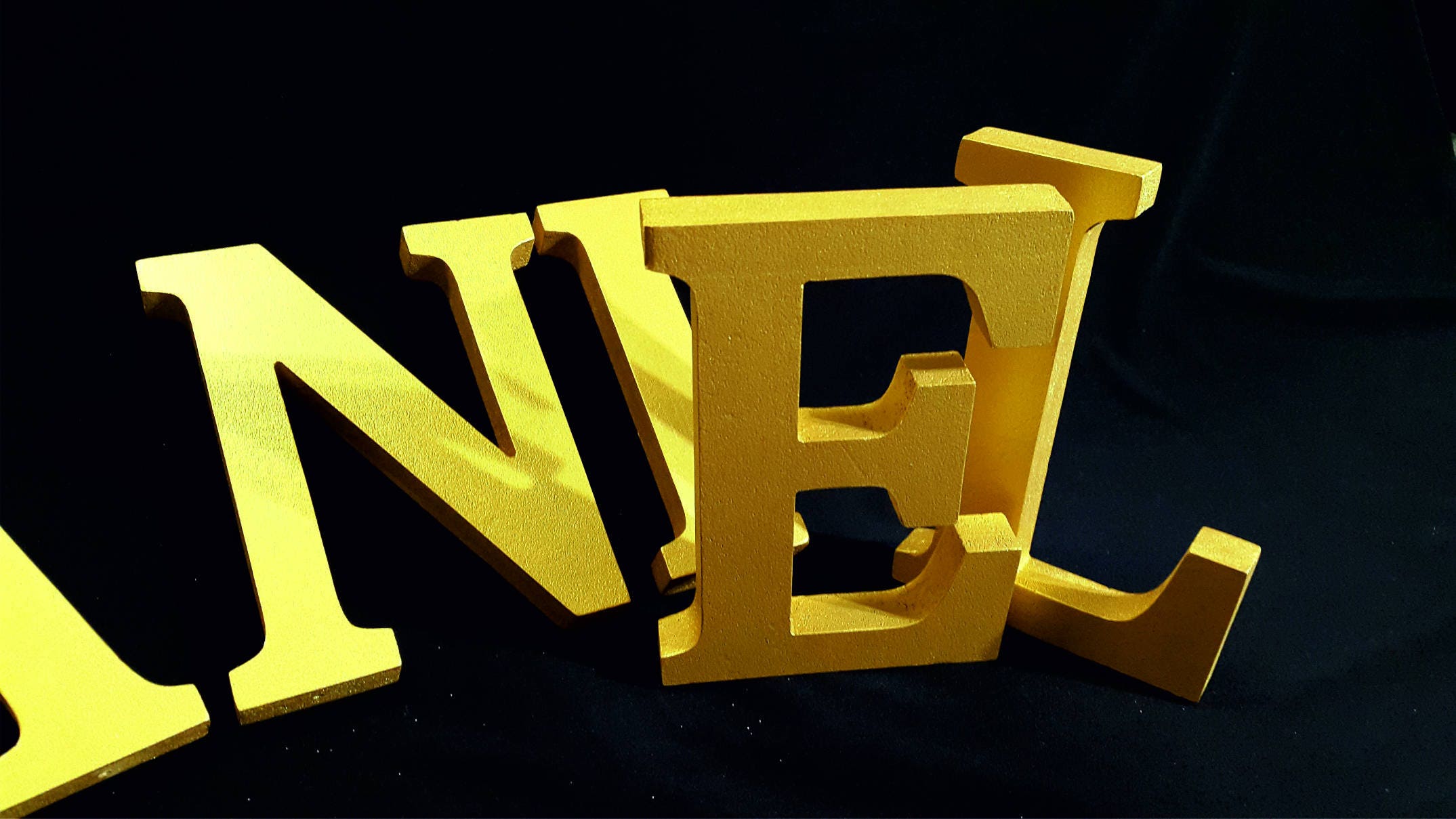 Gold Glitter Custom Name 3dgold Daniel Letters Name Age - Etsy