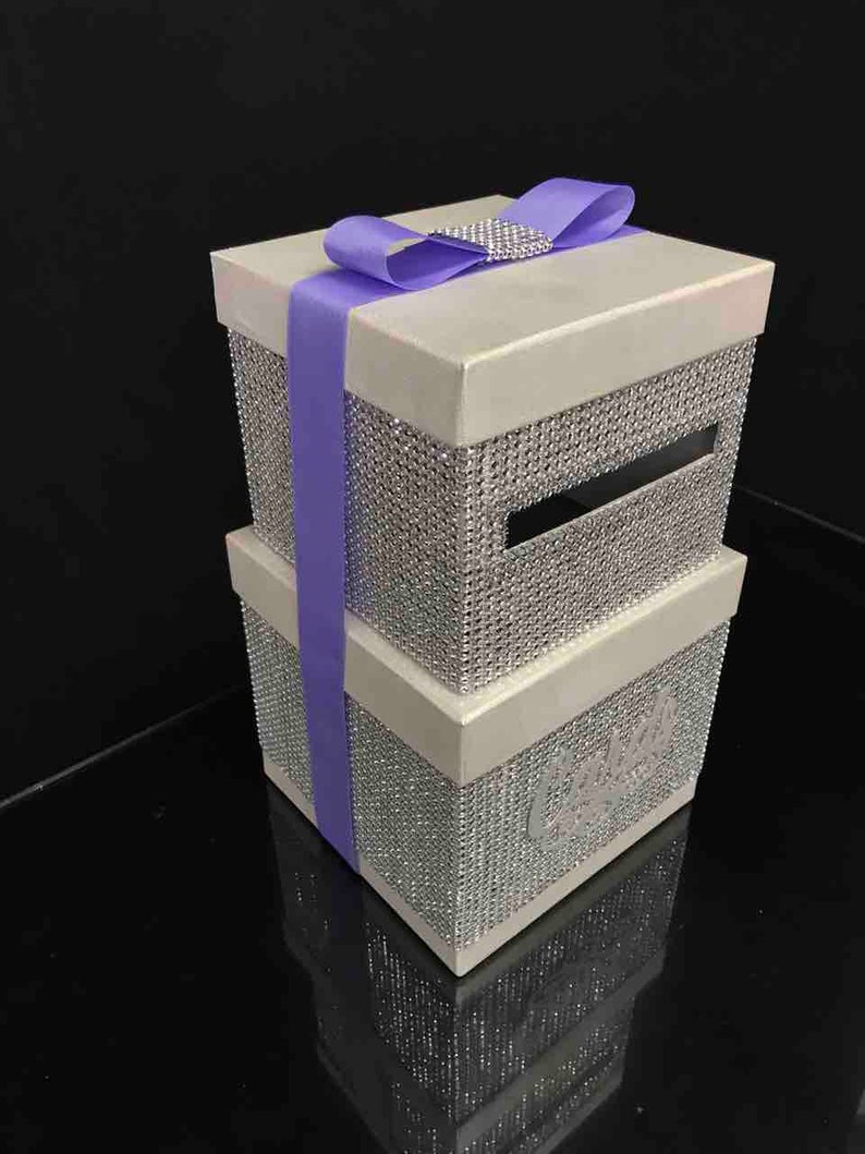 A Two-tier Card Box a Two-story Cardboxa Box for Cards | Etsy