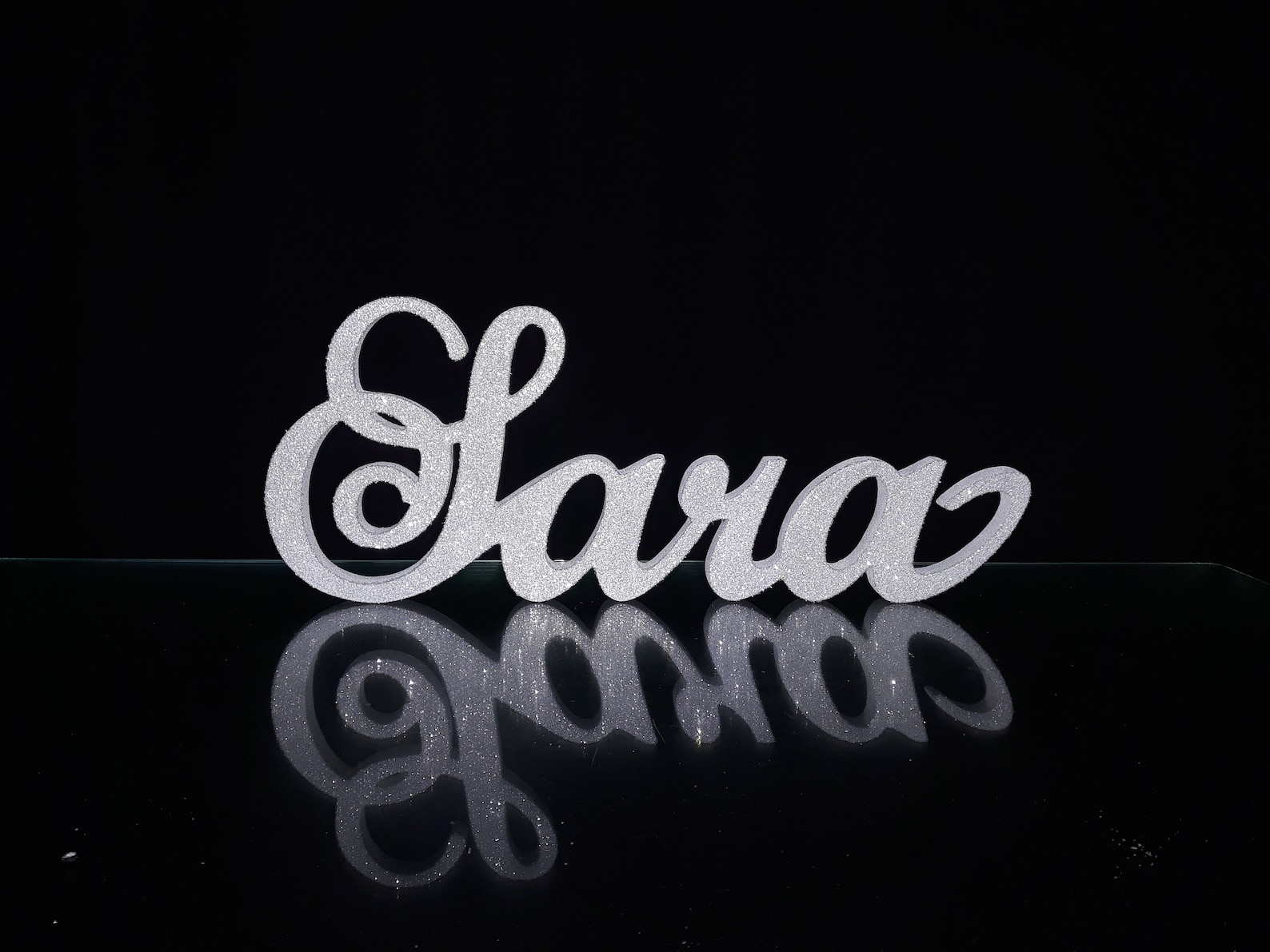 White Color Custom Name 3D Sara Glitterfoam Letters Name Age - Etsy
