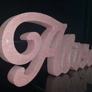 Big Rose Gold 3D Sign 12" Styrofoam Custom Name, Letters Name Age Block ...