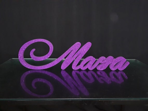 Purple Color Name 3D Maya Purple Glitter Foam Letters Name - Etsy Singapore