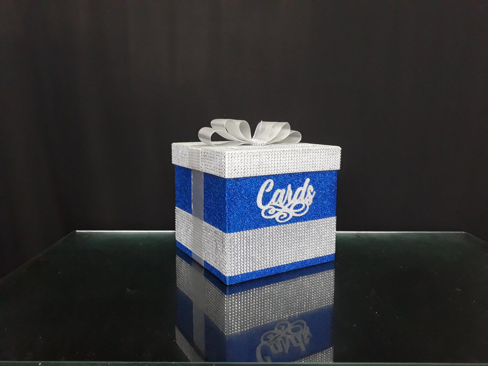 Square Card Box Glitter and Bling for Sweet | Etsy