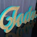 Turquoise Color Custom Name 3D Jody Gold Glitter,styrofoam Name,foam ...