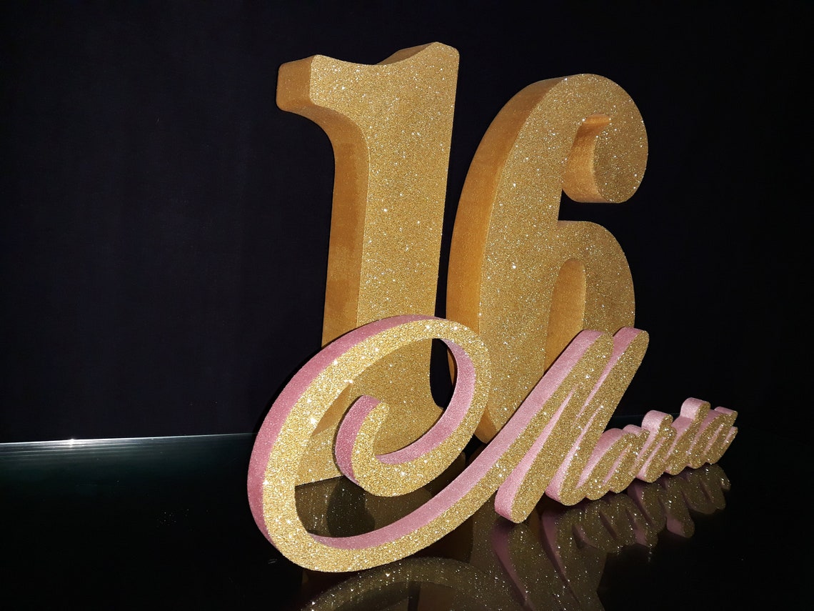 Set Big 3D Name and Two Number From Styrofoamfirst | Etsy