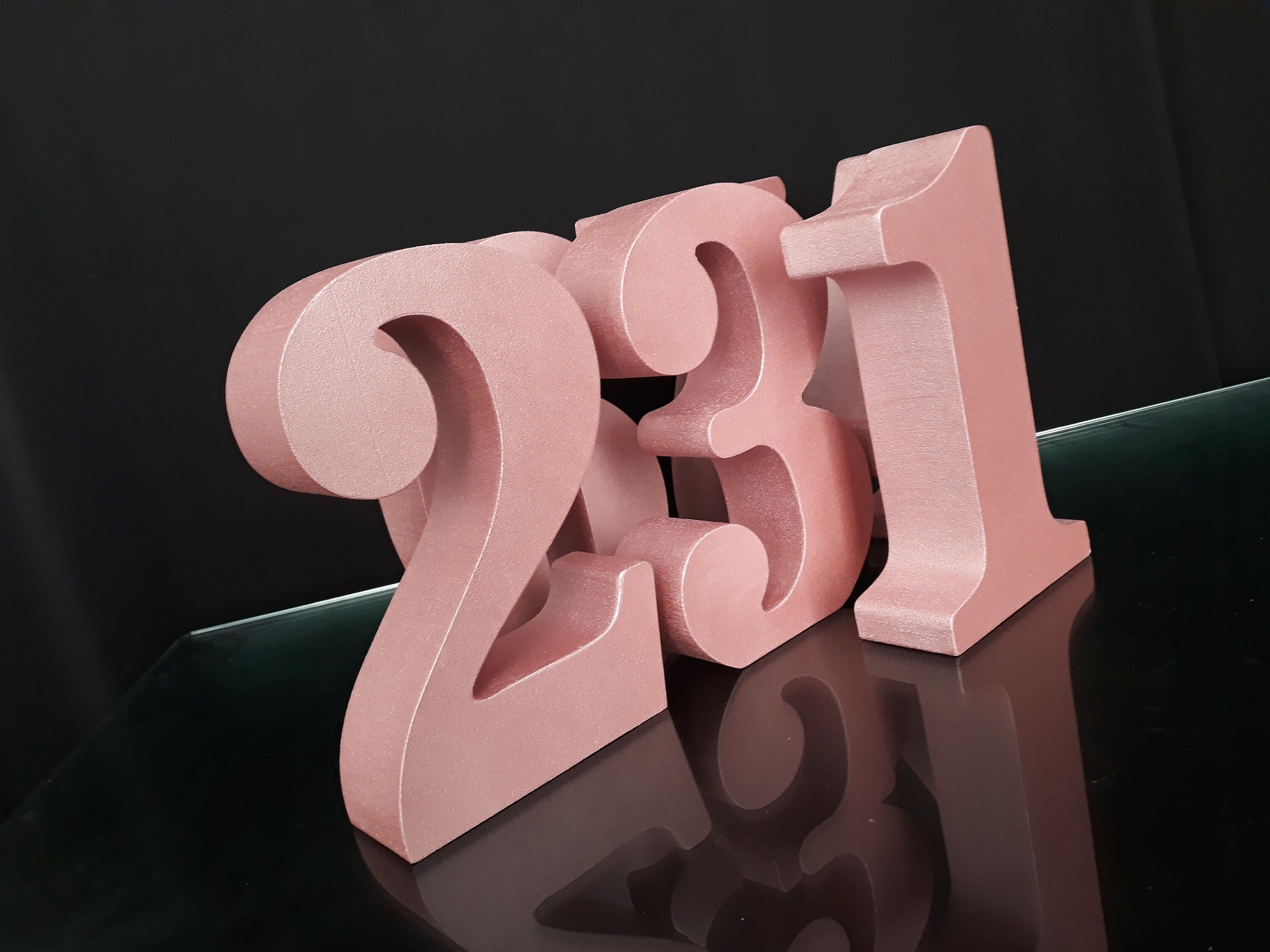 Rosa oro espuma de poliestireno letras 3D 15 números de | Etsy