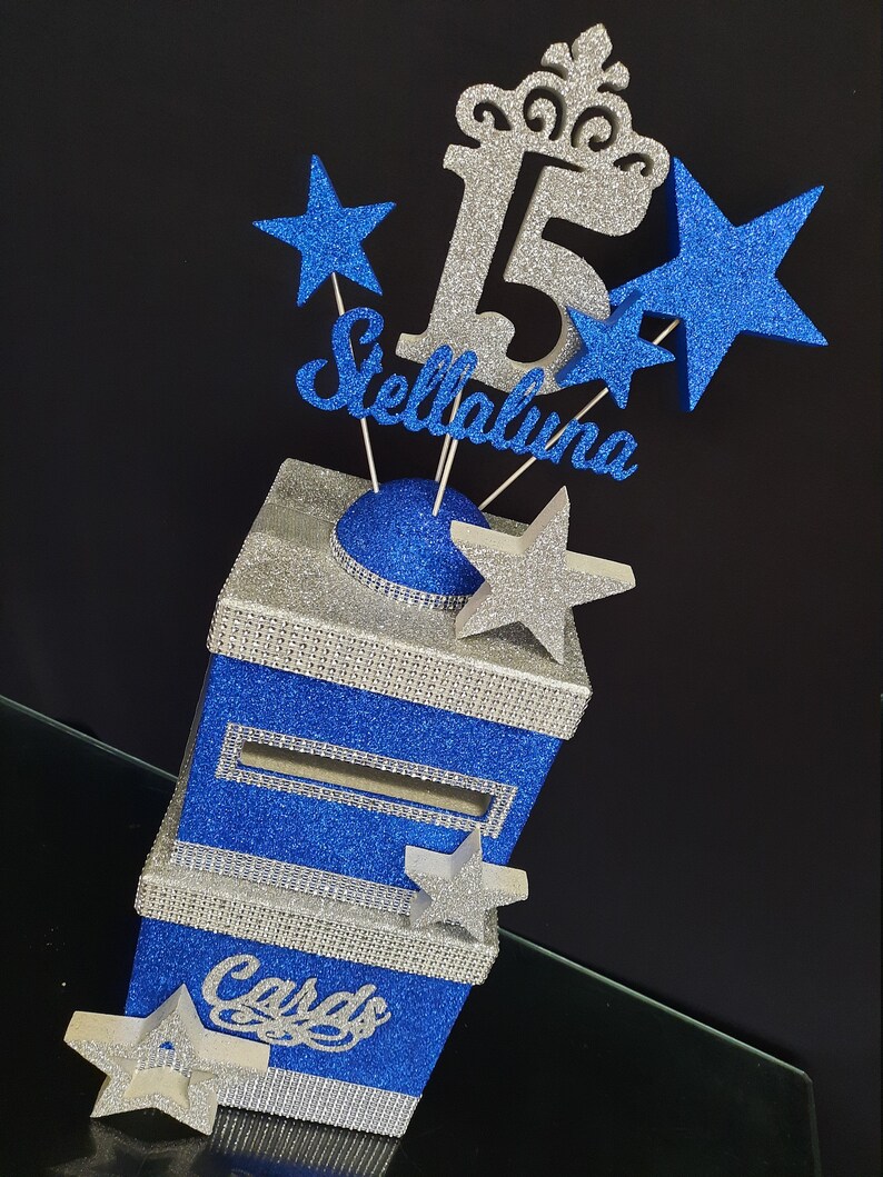 Stars Card Box a Two-story Cardbox With Stars a Box for - Etsy