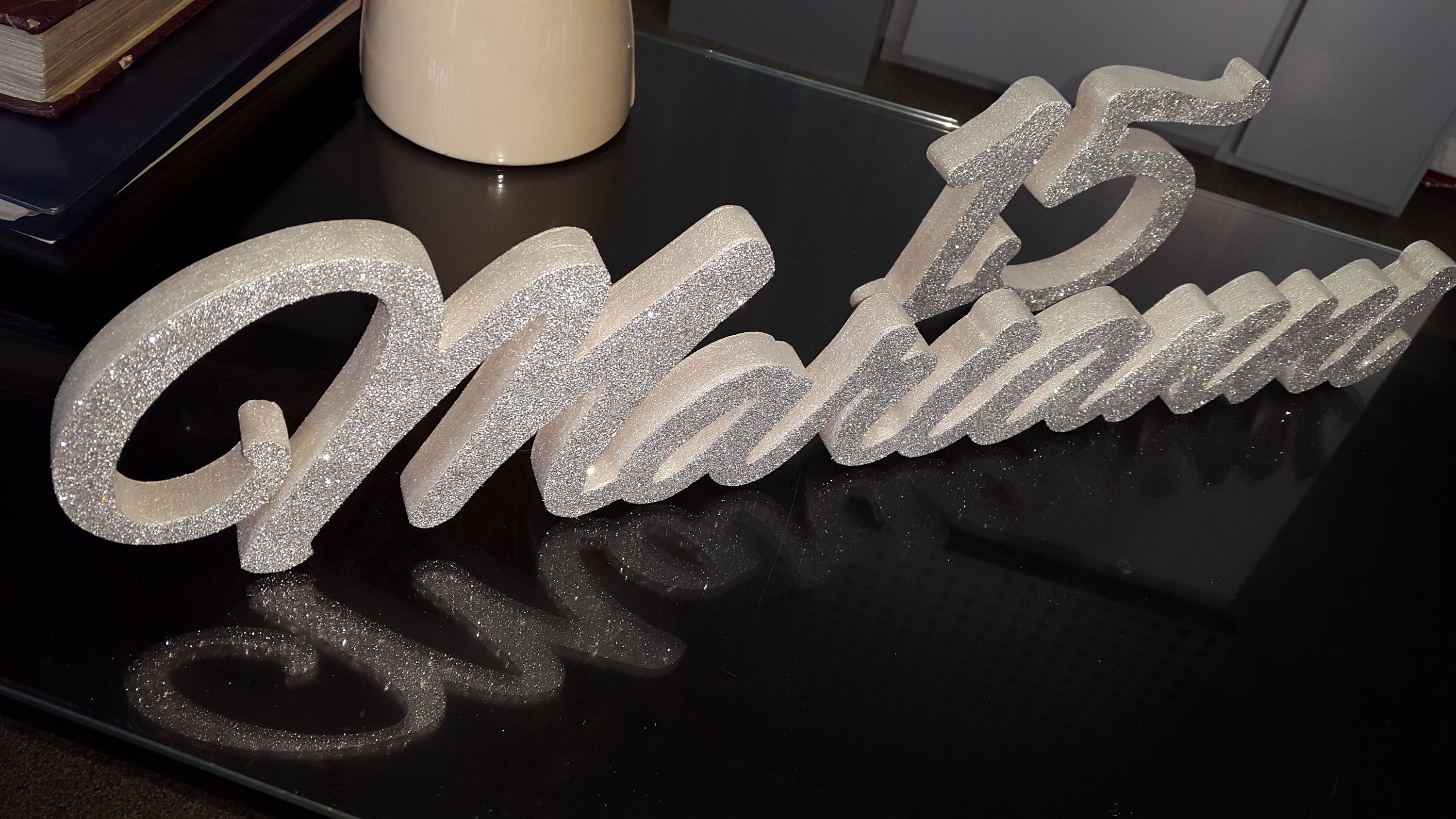 Sweet 15 Sweet 16 Name Sign in Board Custom Name Silver | Etsy