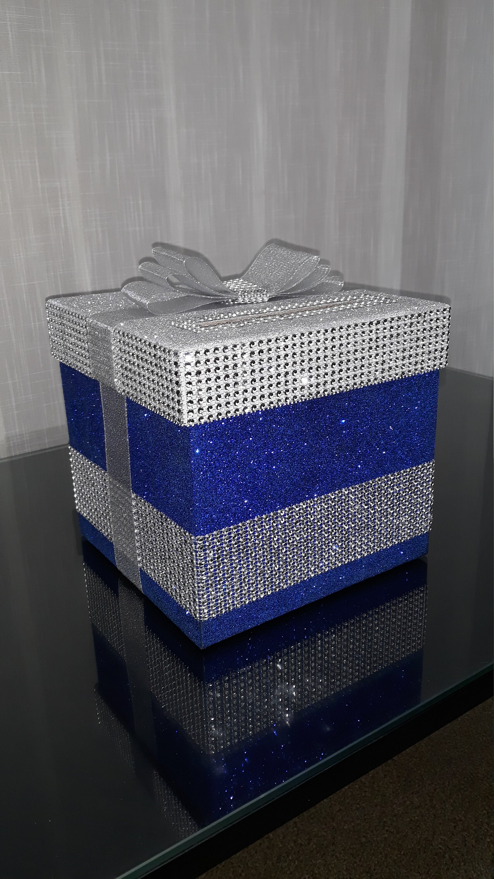 Square Card Box Glitter and Bling for Sweet | Etsy
