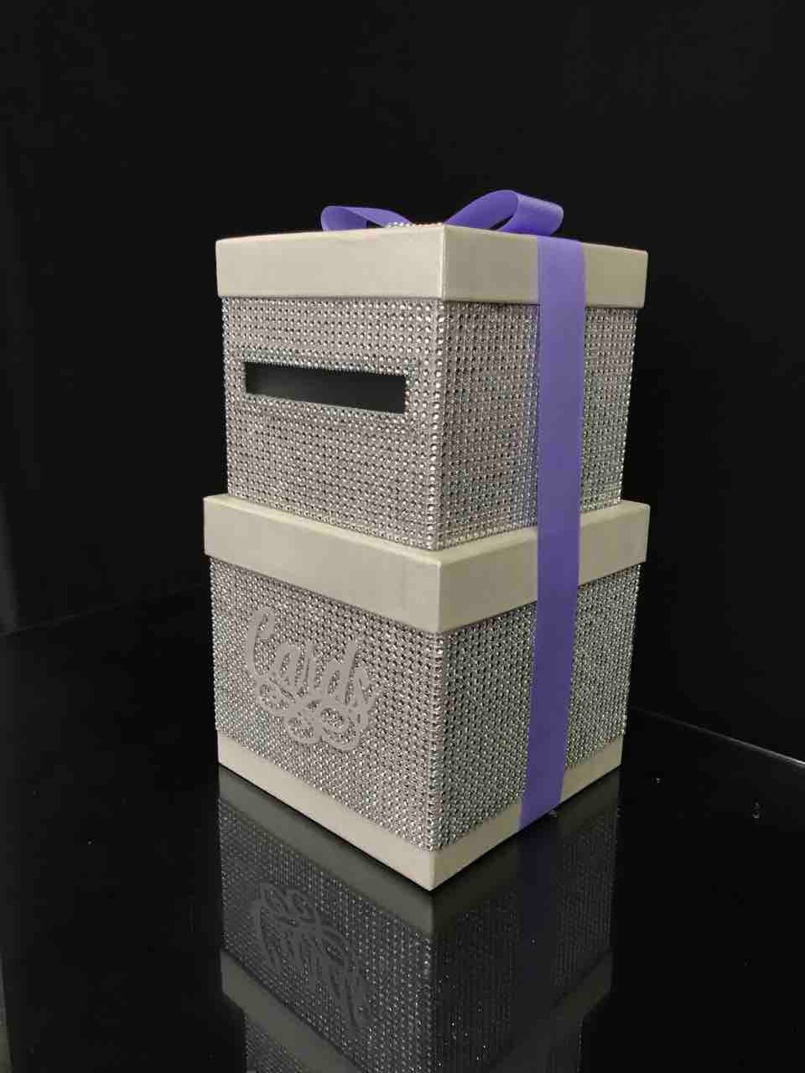 A Two-tier Card Box a Two-story Cardboxa Box for Cards | Etsy