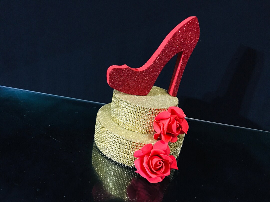 Centerpiece Shoe on Stand,central Decor Shoe Red,central Element on the ...