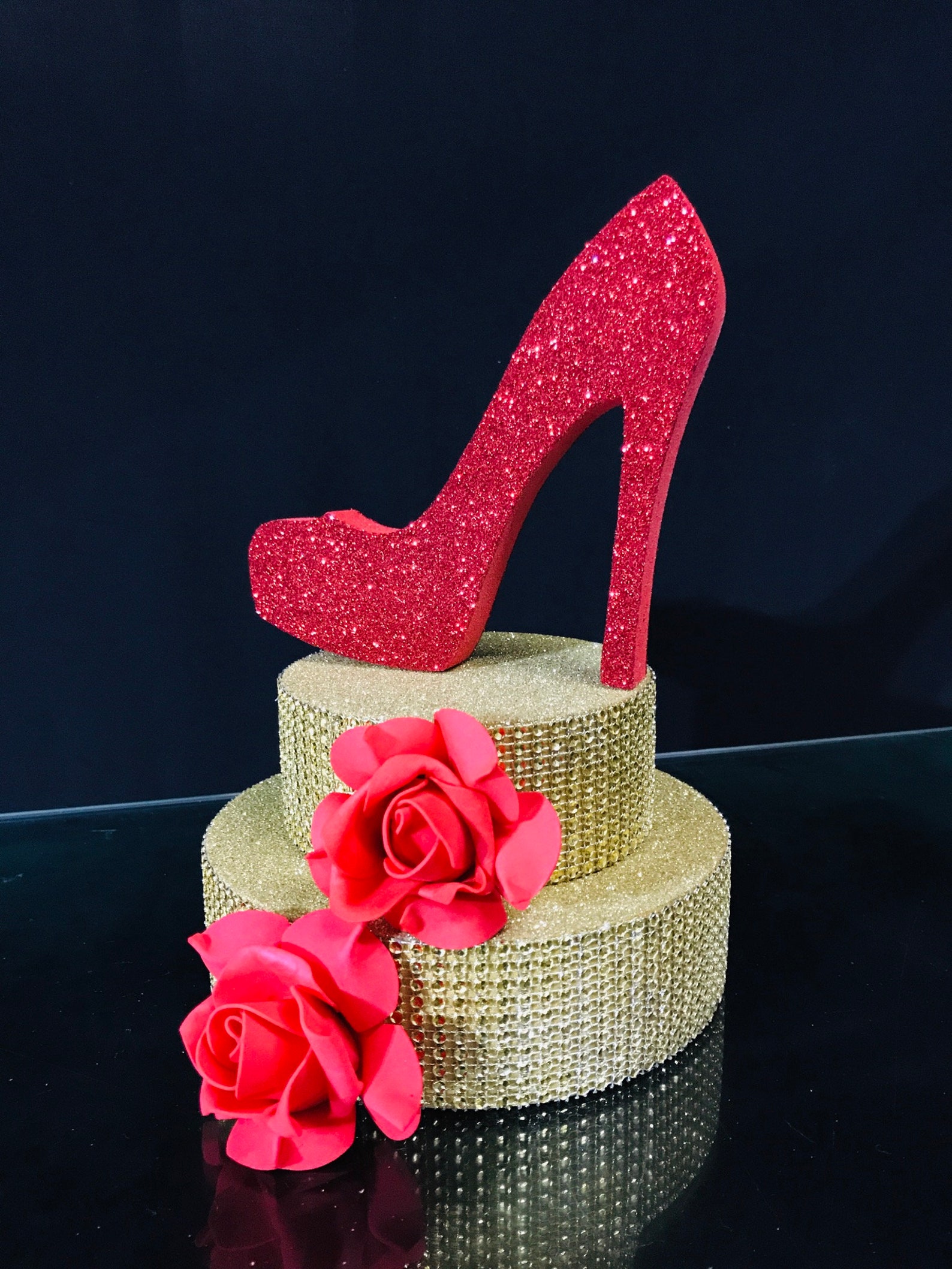 Centerpiece Shoe on Standcentral Decor Shoe Redcentral - Etsy