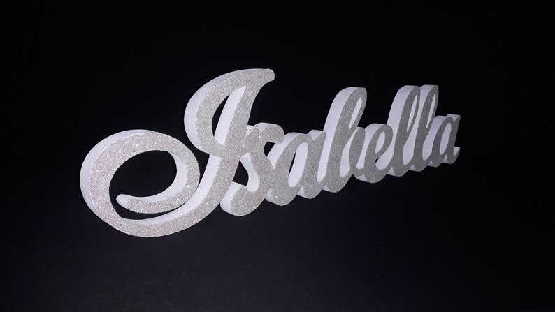 Nombre personalizado 3D Isabella glitter letras de espuma - Etsy España