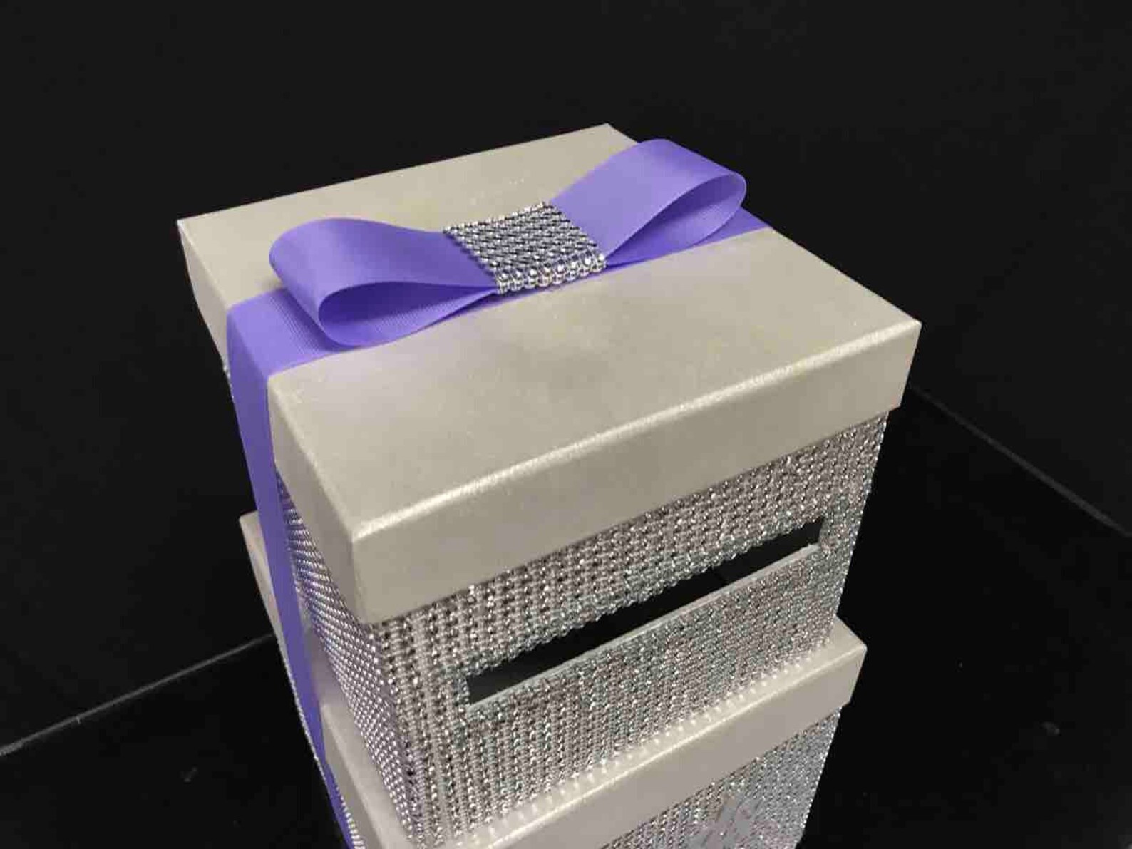 A Two-tier Card Box a Two-story Cardboxa Box for Cards | Etsy