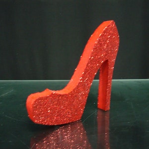High Heel Shoe Centerpiece, Styrofoam Shoe, Red High Heel Centerpieces ...