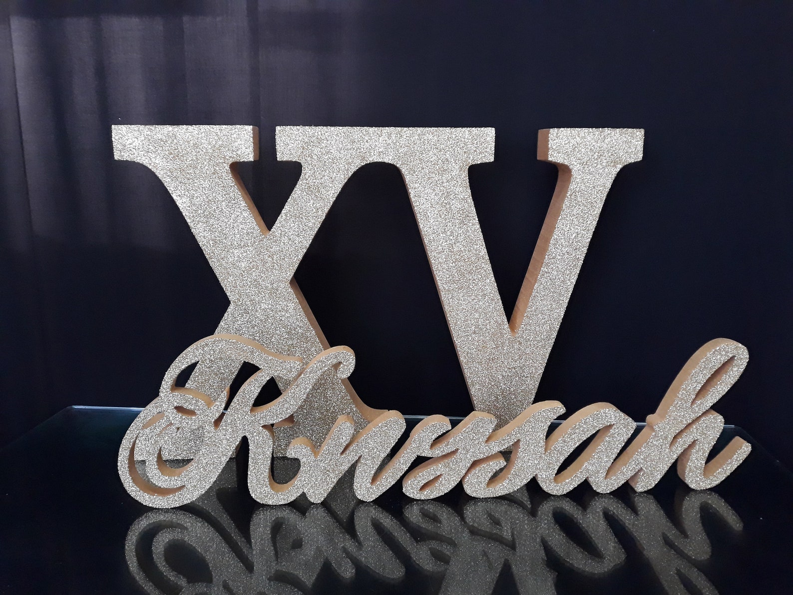 Set for Quinceanera Number 15 Roman and 3D Namesign 12 - Etsy