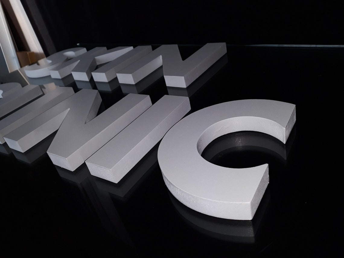 3D Styrofoam Letters 1 Thicknessshop Signanniversary - Etsy