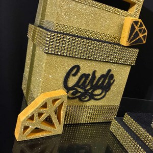 Diamonds Gold Cardbox,two-story Card Box Gems,a Box for Cards Silver ...