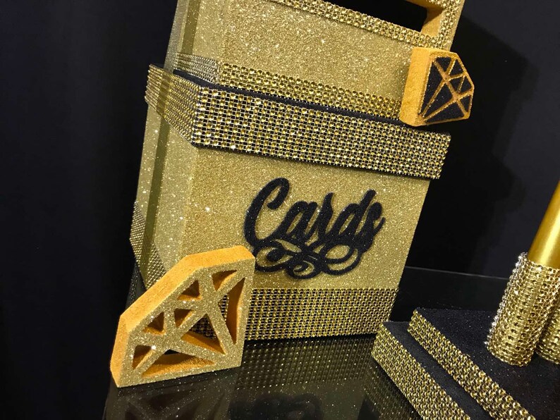 Diamonds Gold Cardbox,two-story Card Box Gems,a Box for Cards Silver ...