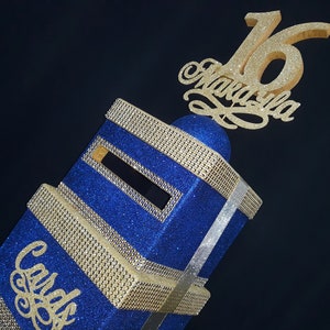 A Two-tier Card Box Navy Blue, a Two-story Cardbox,box for Cards Blue ...