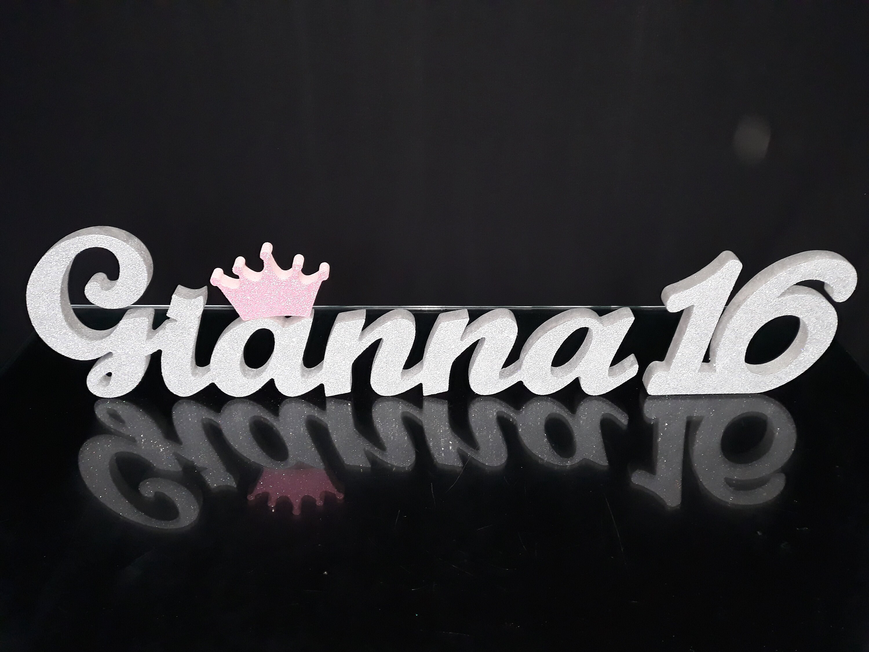 Custom Name Erin Silver Glitter Styrofoam 3dsilver Letters - Etsy