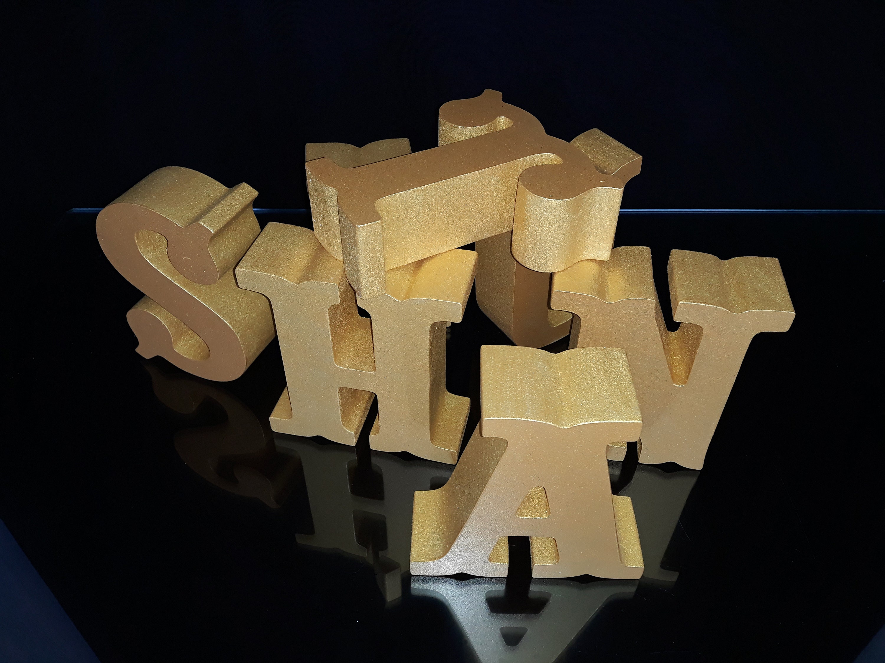 3D Styrofoam Gold Lettersshop Signfoam Numberspersonalized - Etsy