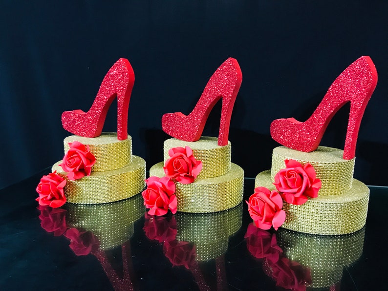 Centerpiece Shoe on Stand,central Decor Shoe Red,central Element on the ...