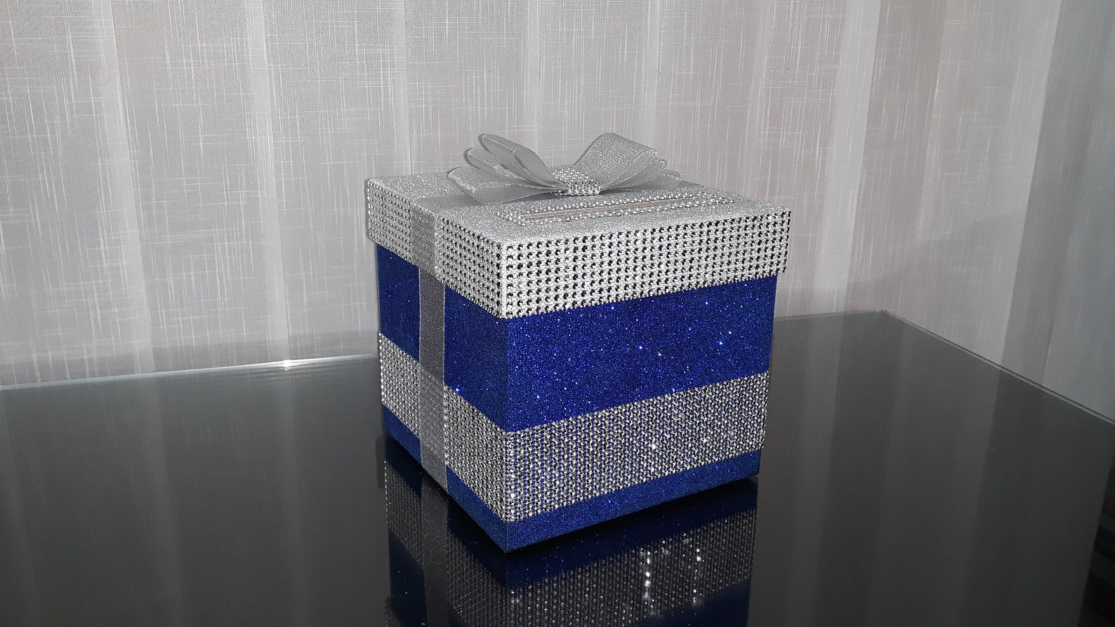 Square Card Box Glitter and Bling for Sweet | Etsy