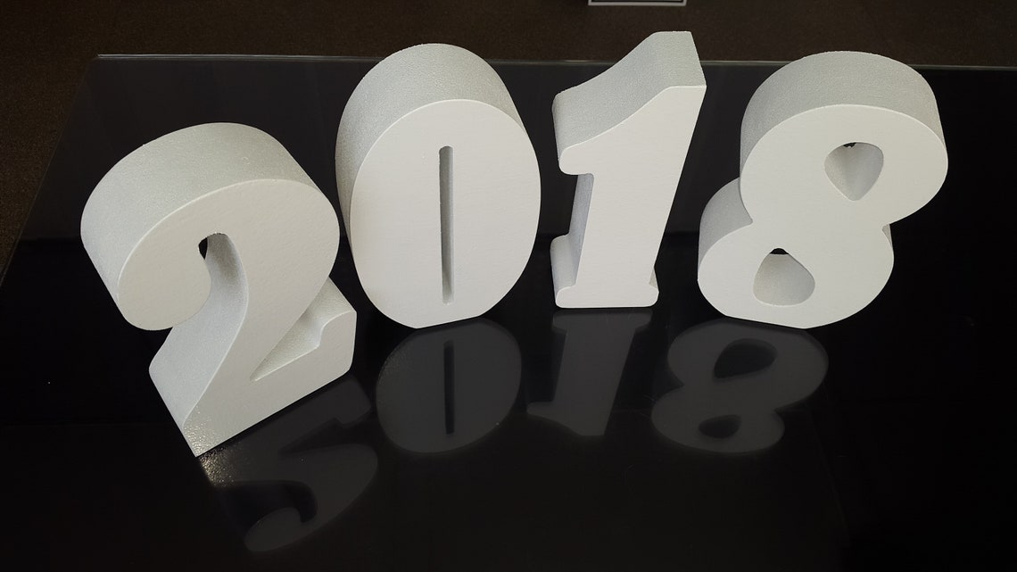 Styrofoam Letters 3D 12 Styrofoam Numbers 12 - Etsy