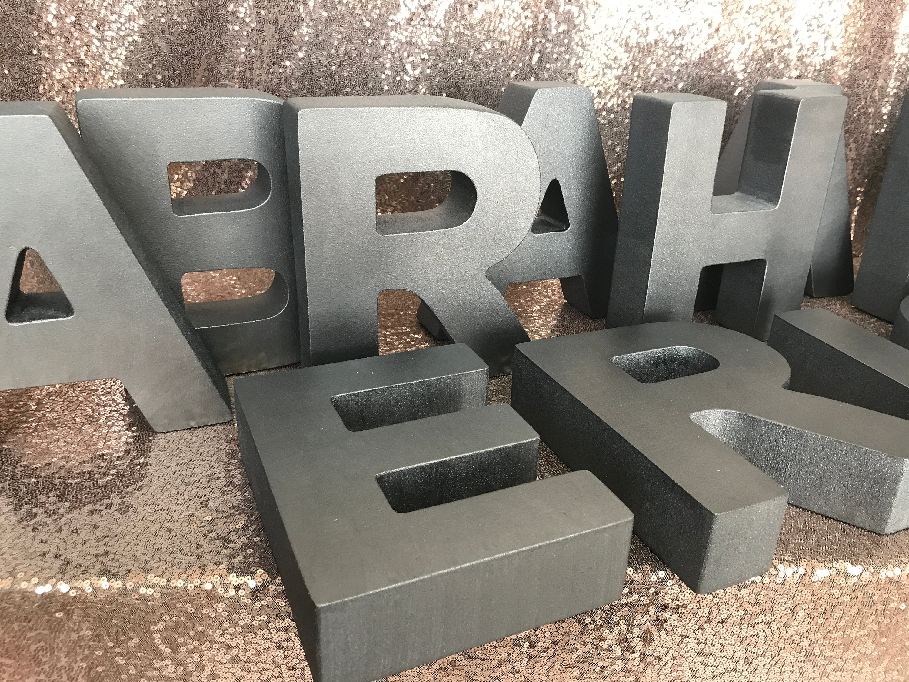 3D Styrofoam Black Lettershop Signfoam Numberspersonalized - Etsy