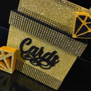 Diamonds Gold Cardbox,two-story Card Box Gems,a Box for Cards Silver ...