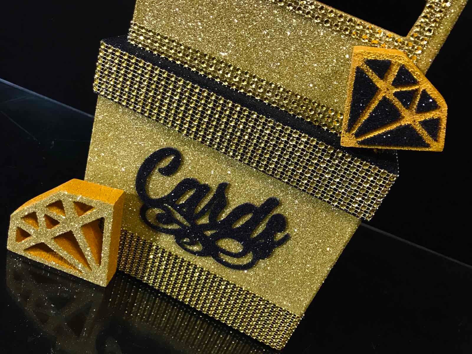 Diamonds Gold Cardbox,two-story Card Box Gems,a Box for Cards Silver ...
