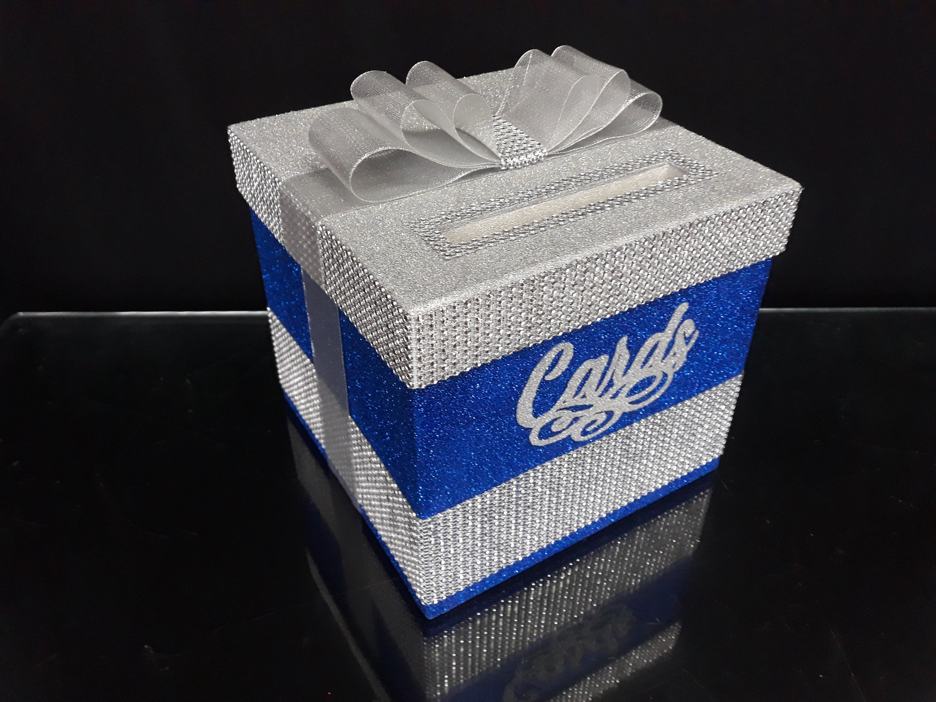 Square Card Box Glitter and Bling for Sweet | Etsy