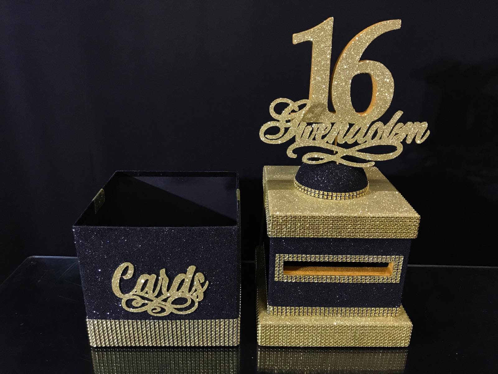 A Two-tier Card Box Red a Two-story Cardboxbox for Cards | Etsy