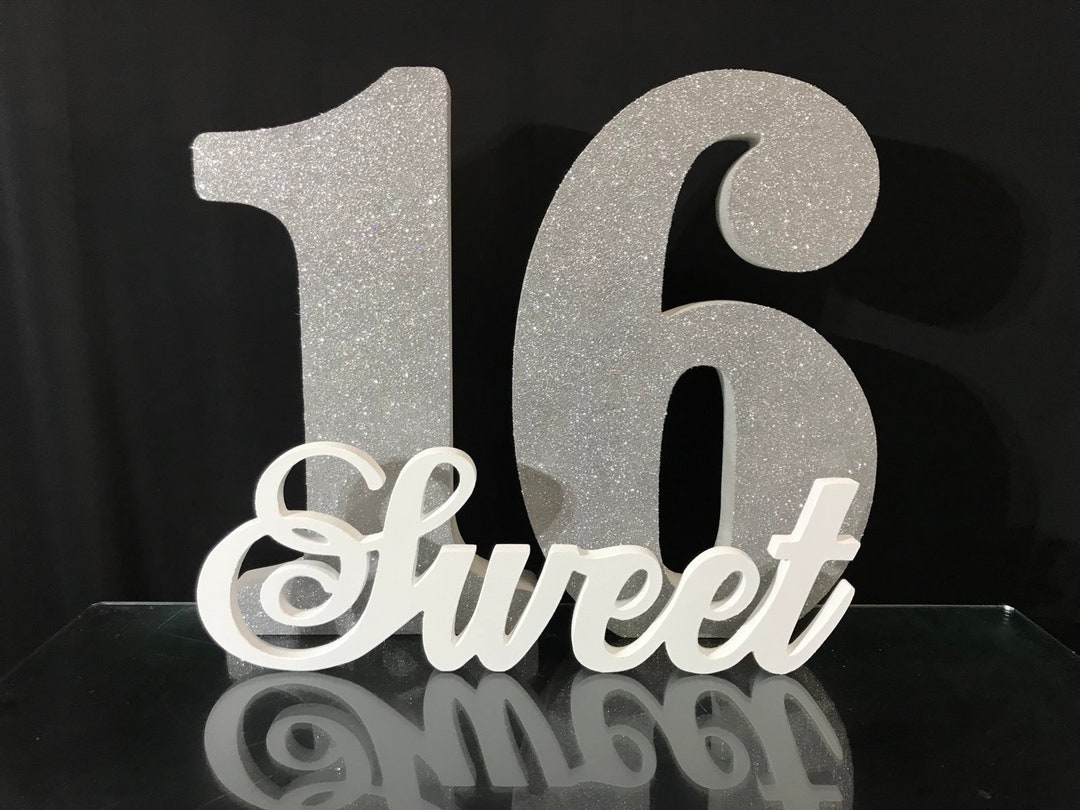 Set 3D Numbers 16 Sweet From Styrofoam,16 Birthday Party,sign 20" Foam ...