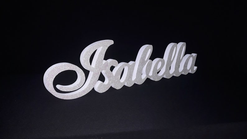 Nombre personalizado 3D Isabella glitter letras de espuma | Etsy