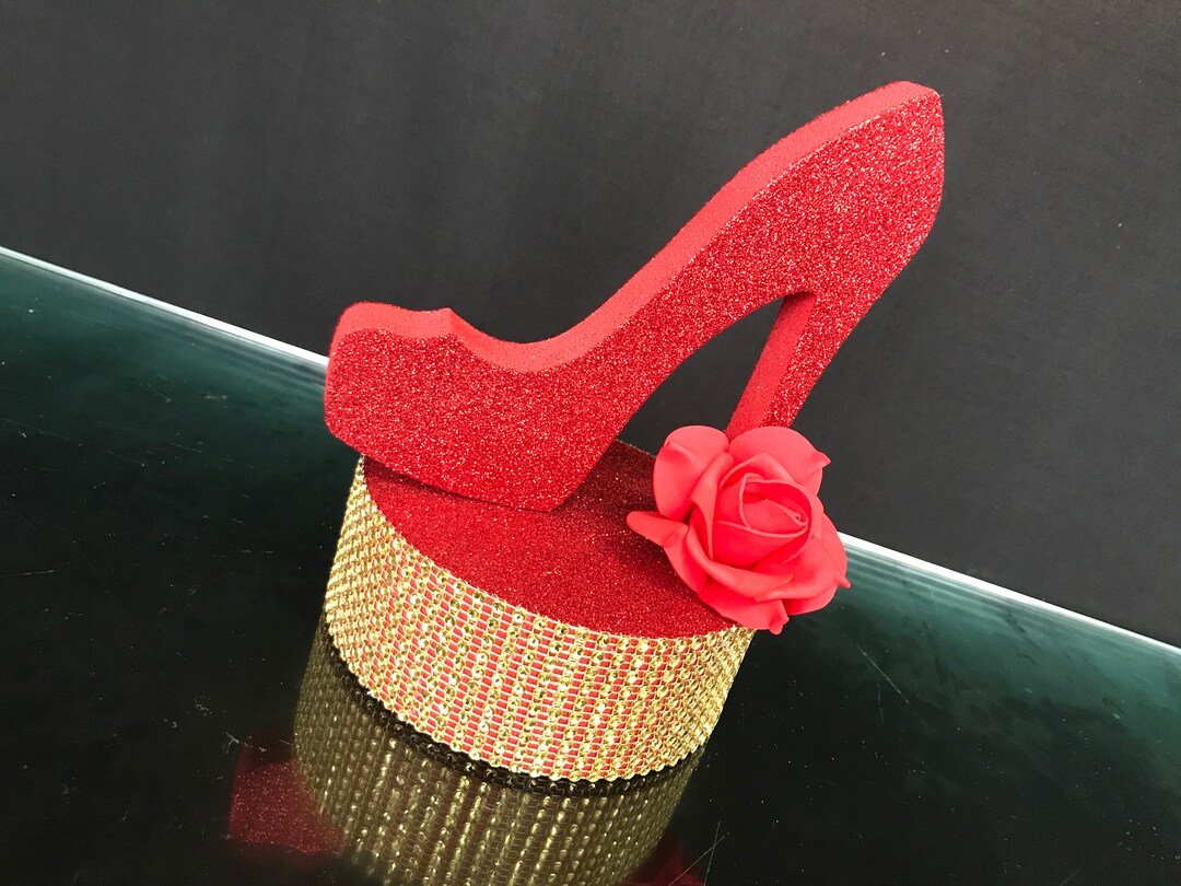 Red Centerpiece Shoe on Stand,shoe Central Decor,central Element on the ...