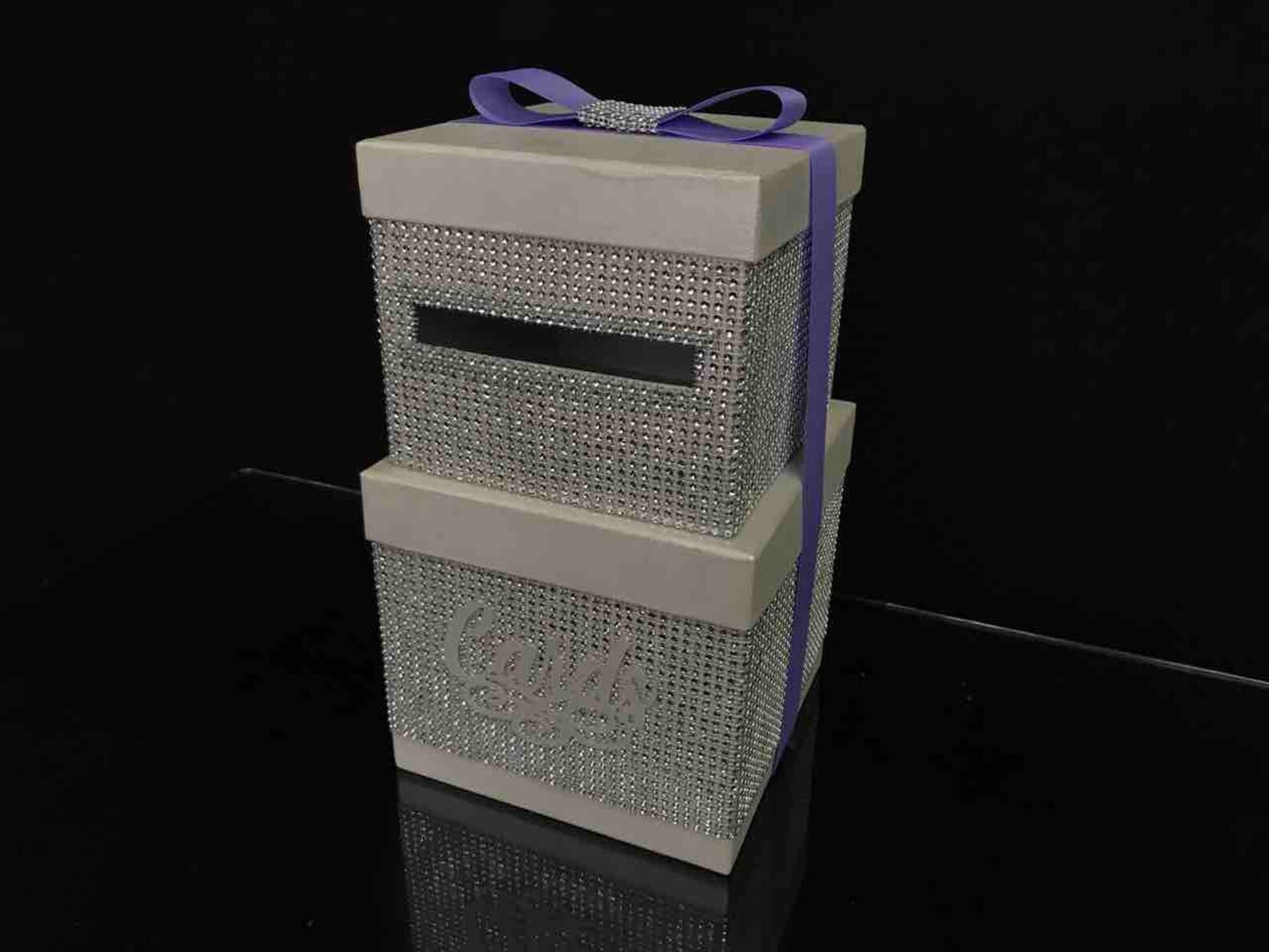 A Two-tier Card Box a Two-story Cardboxa Box for Cards | Etsy