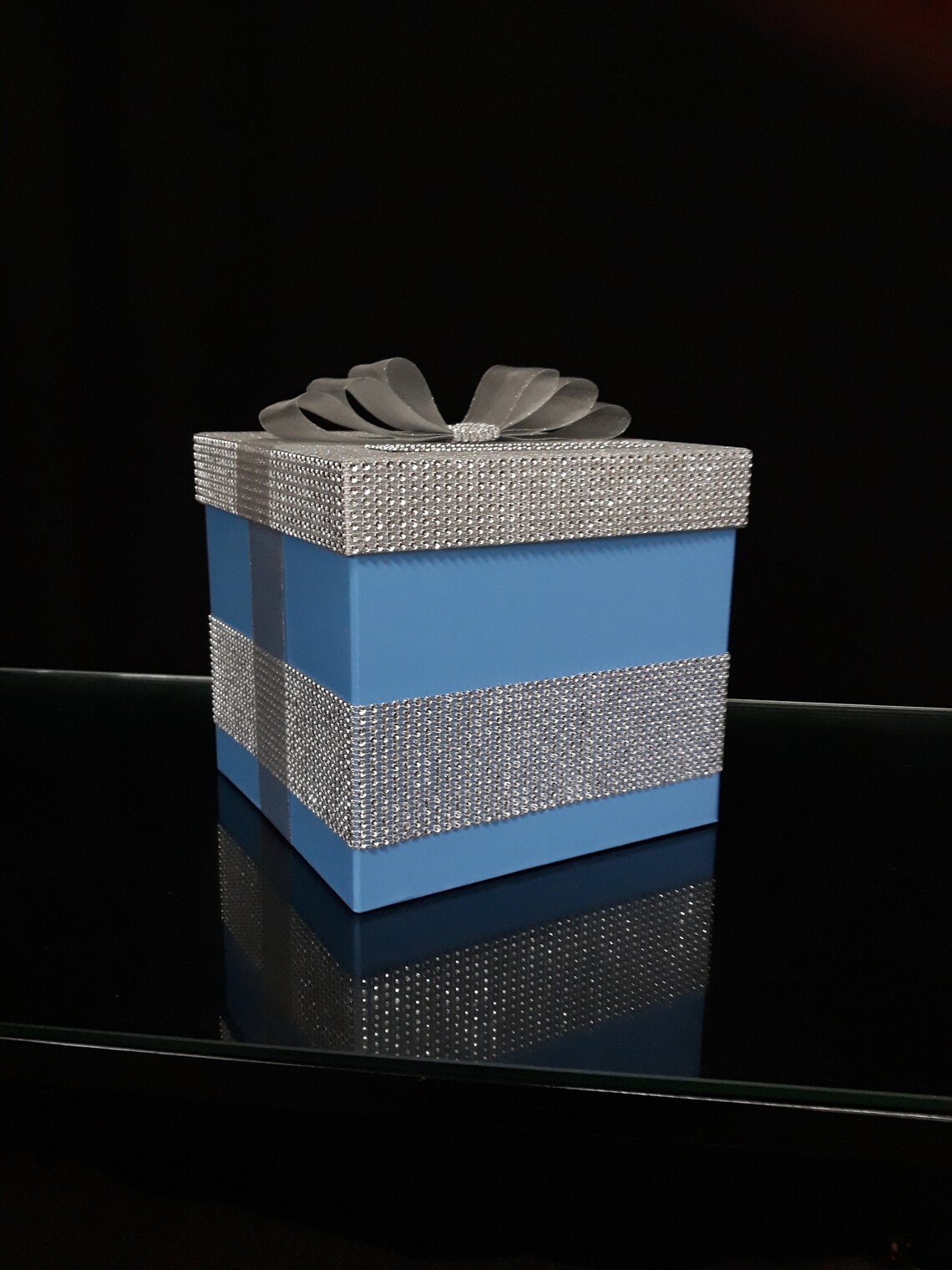 Light Blue Square Card Box for Sweet 16 Wedding - Etsy