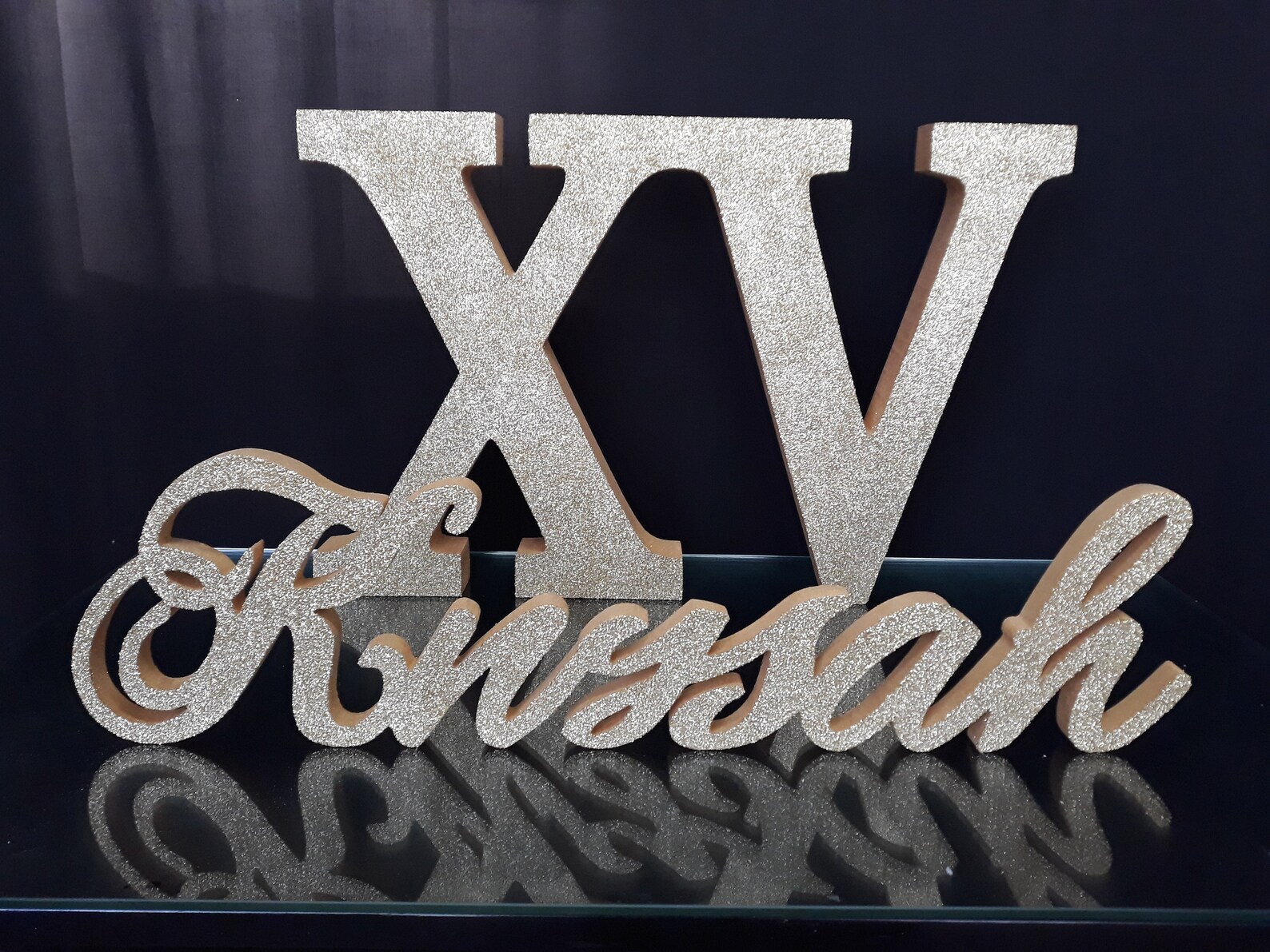 Set for Quinceanera Number 15 Roman and 3D Namesign 12 - Etsy