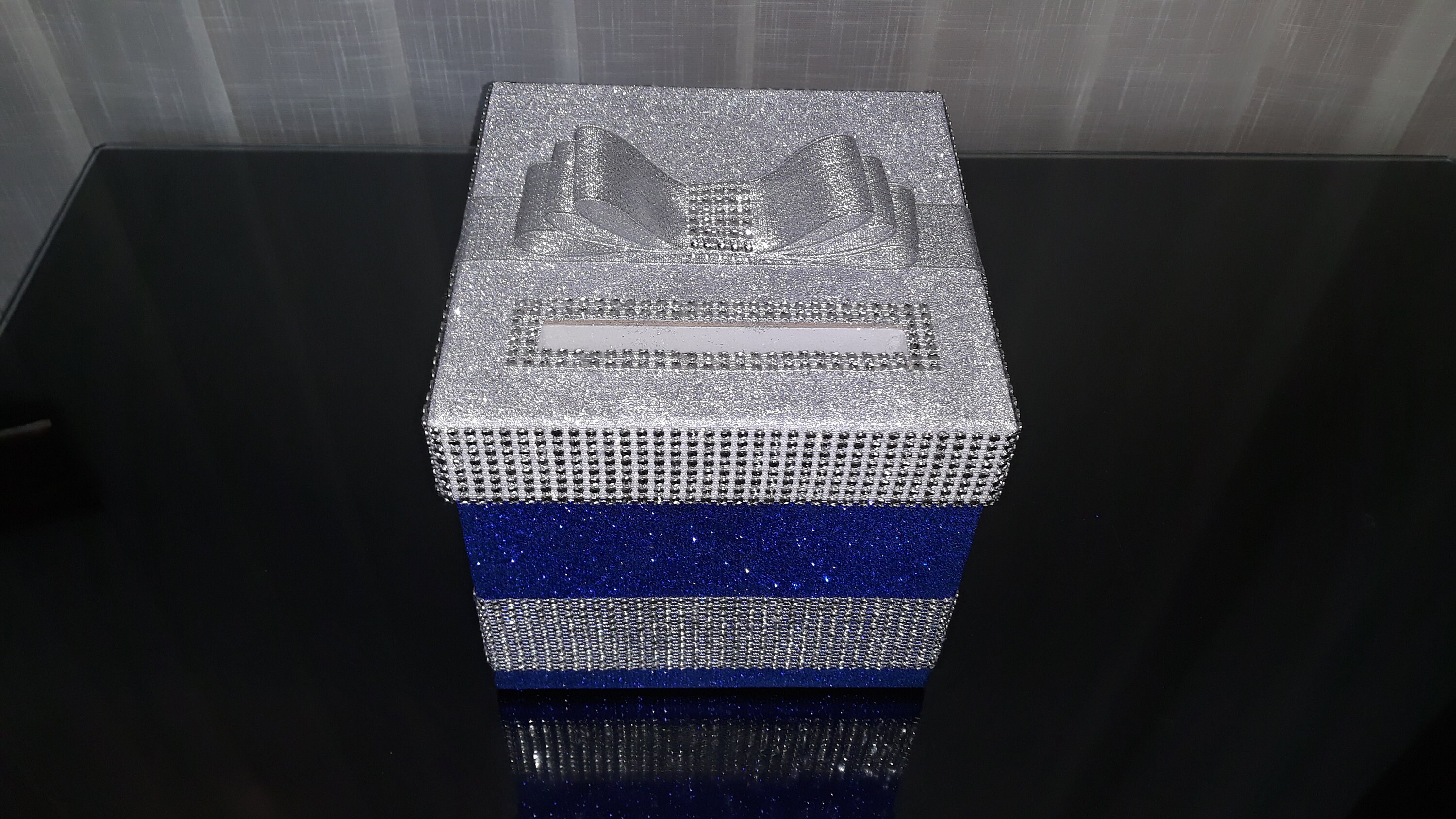 Square Card Box Glitter and Bling for Sweet | Etsy