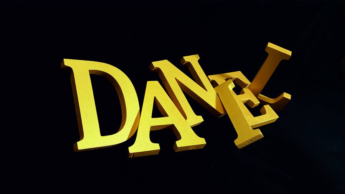 Gold Glitter Custom Name 3dgold Daniel Letters Name Age - Etsy