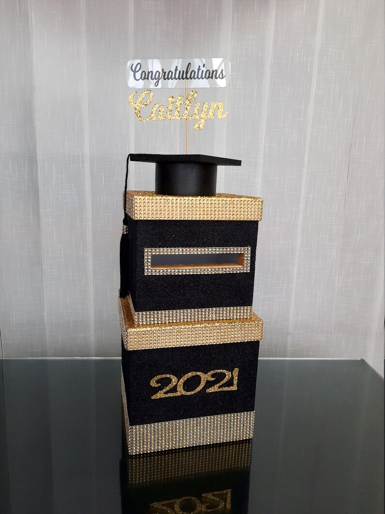 Graduation Card Box Cardbox Black Graduation | Etsy
