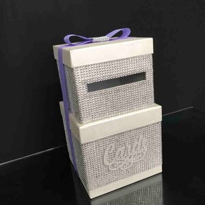 A Two-tier Card Box , a Two-story Cardbox,a Box for Cards Silver ...