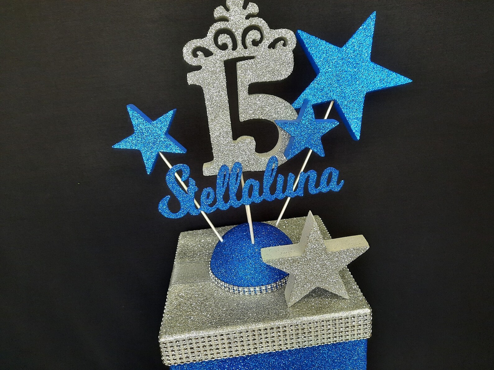 Stars Card Box a Two-story Cardbox With Stars a Box for - Etsy