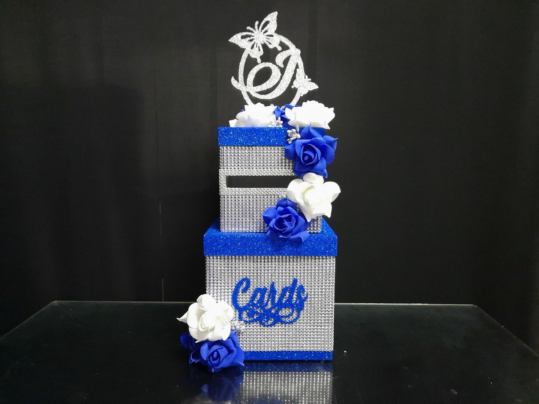 Cardbox Sweet , Birthday Cardbox, Blue Cards, Royal Blue Roses Cardbox ...