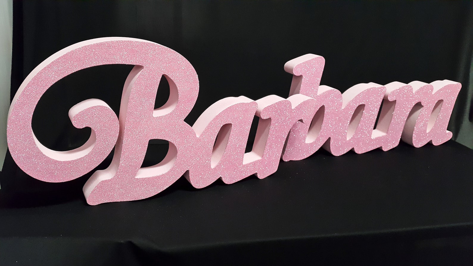 Big Pink 3D Sign 12 Styrofoam Custom Namegold Letters | Etsy