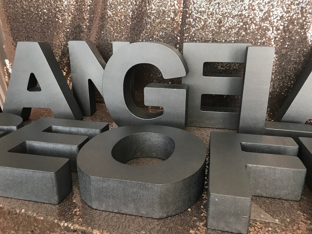 3D Styrofoam Black Letter,shop Sign,foam Numbers,personalized Name ...