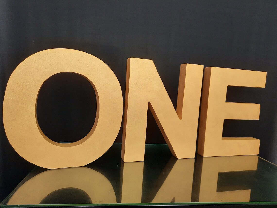 3D Letters From the Foam ONE Decor Letters the First - Etsy