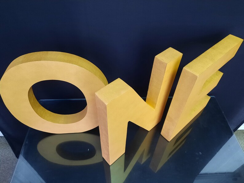 3D Letters From the Foam ONE Decor Letters the First - Etsy