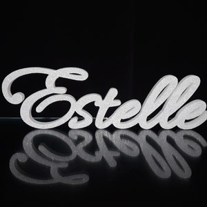 White Color Custom Name 3D White Glitter,styrofoam Name, Foam Letters ...